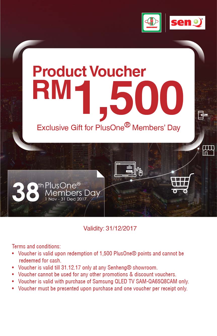 Wow, Diskaun sampai RM1,500 di Senheng Sempena 38th PlusOne Members Day