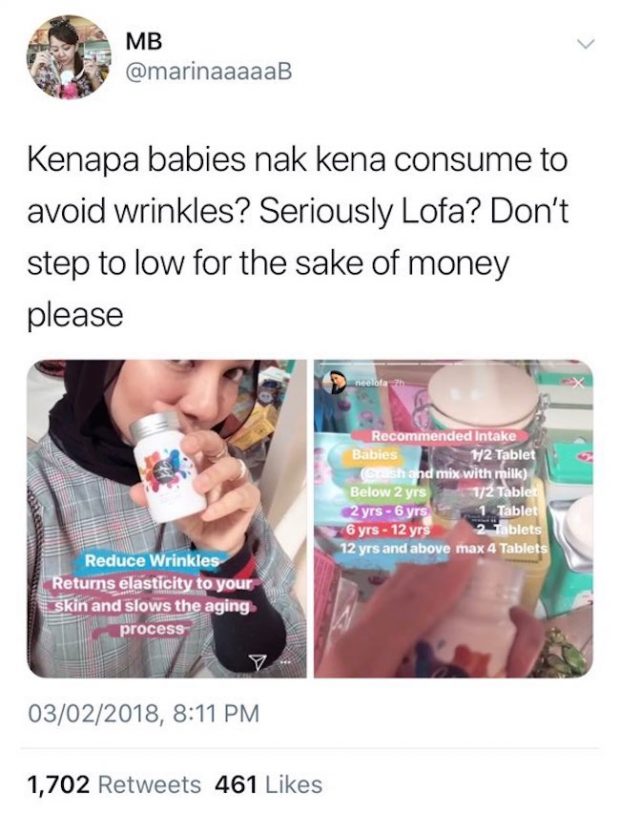 Suplemen Untuk Bayi, Neelofa Dikritik Ramai