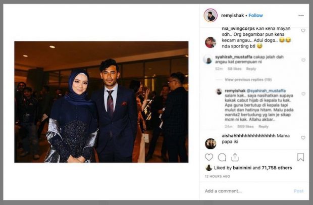 Peminat Tuduh Remy Ishak Angau Dengan Mira Filzah