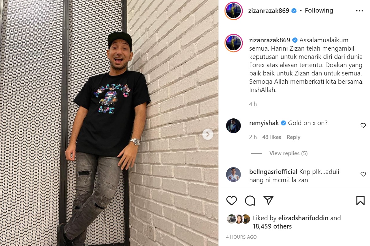 Zizan Razak Umum Tarik Diri Dari Dunia Forex