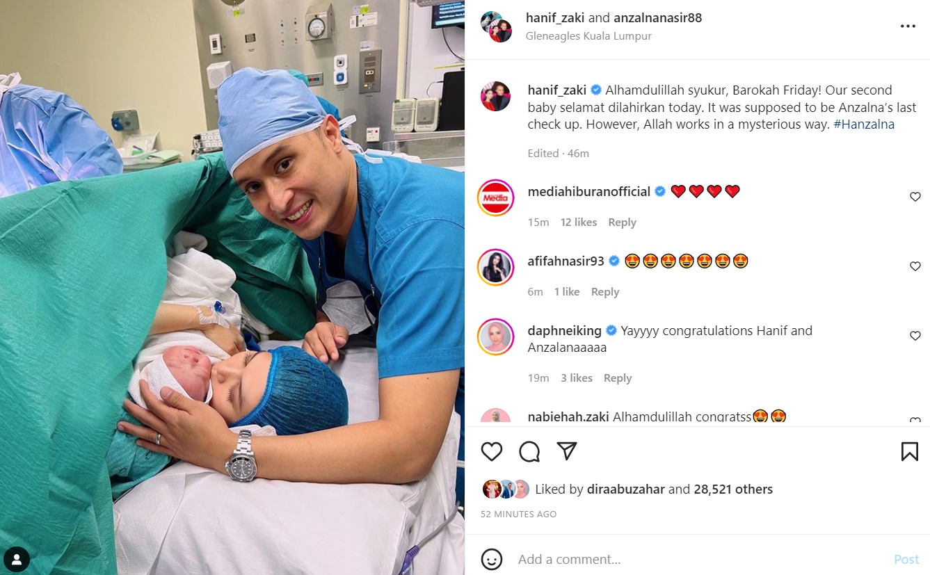 Anzalna Nasir Selamat Bersalin Anak Kedua