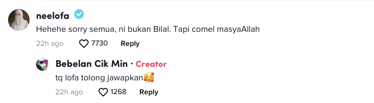 Neelofa Nafi Bayi Tular Di TikTok Itu Anaknya