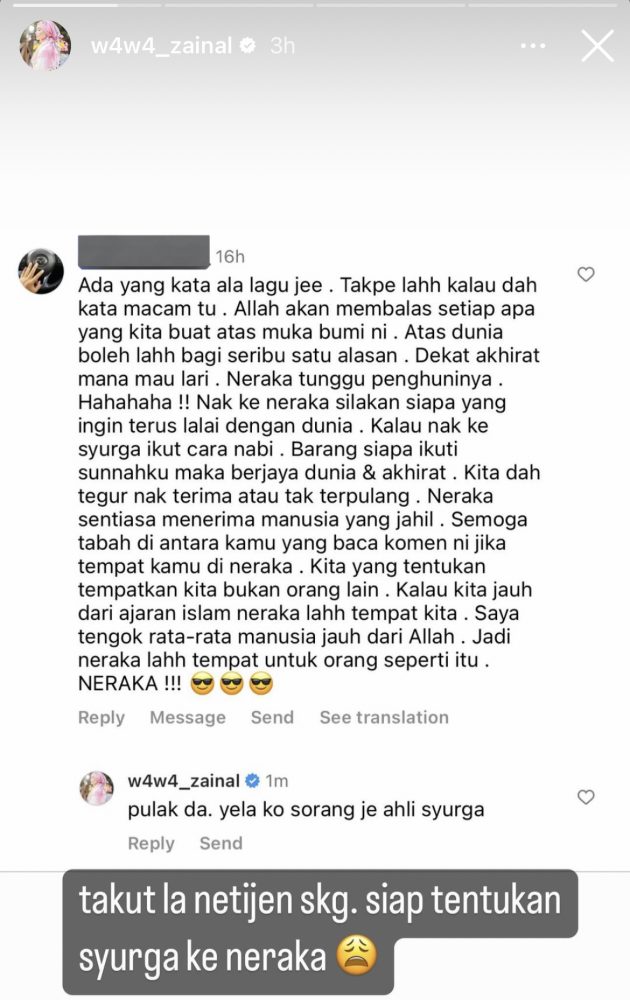 “Takut La Netizen Sekarang, Siap Tentukan Syurga Ke Neraka” - Wawa Zainal