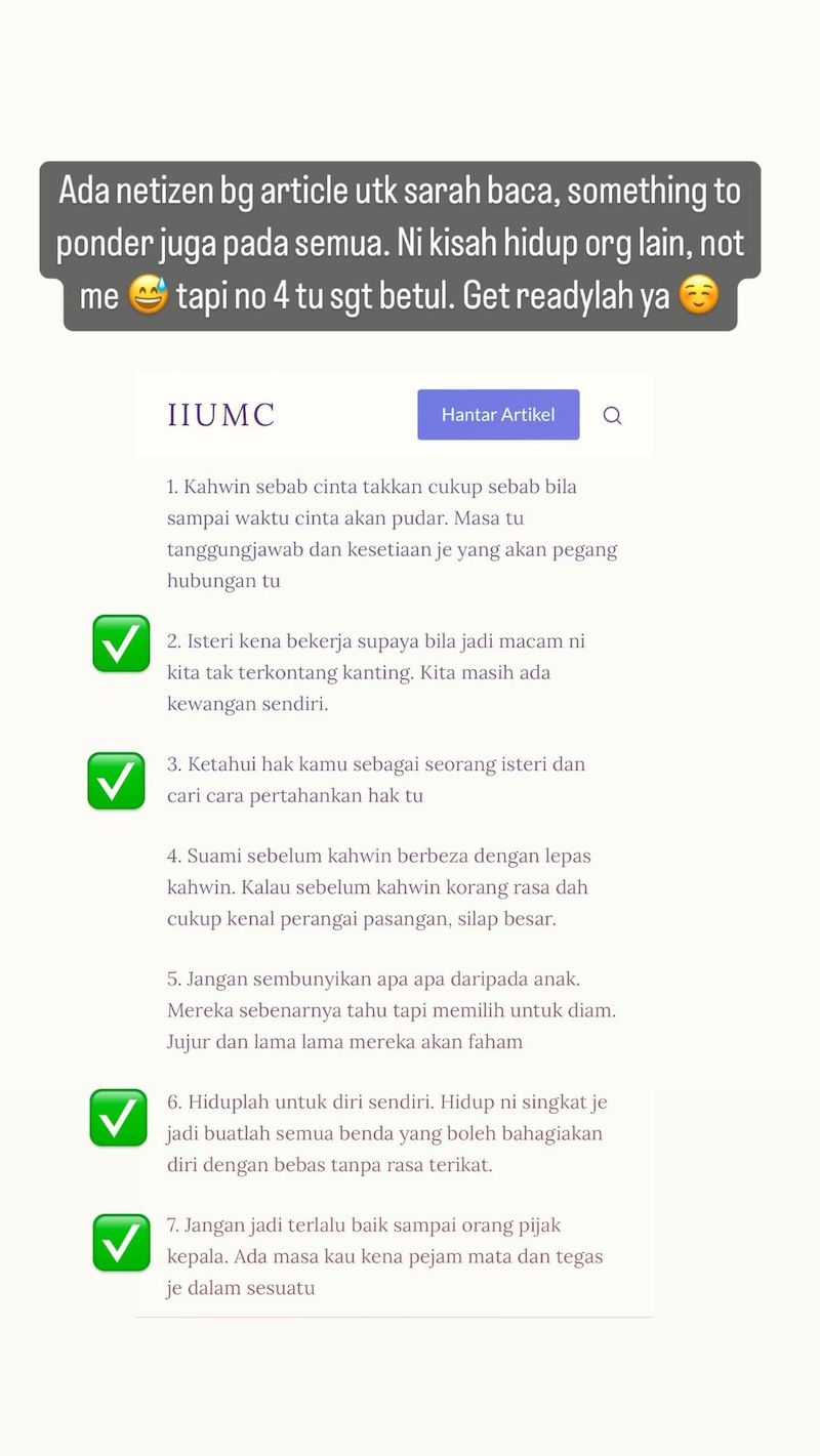 “Isteri Kena Kerja Supaya Bila Jadi Macam Ini Kita Tak Terkontang ...