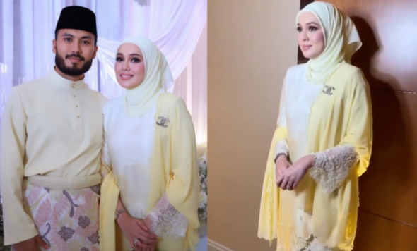 Netizen Puji Nelydia Senrose Manis Berbaju Kurung Sutera