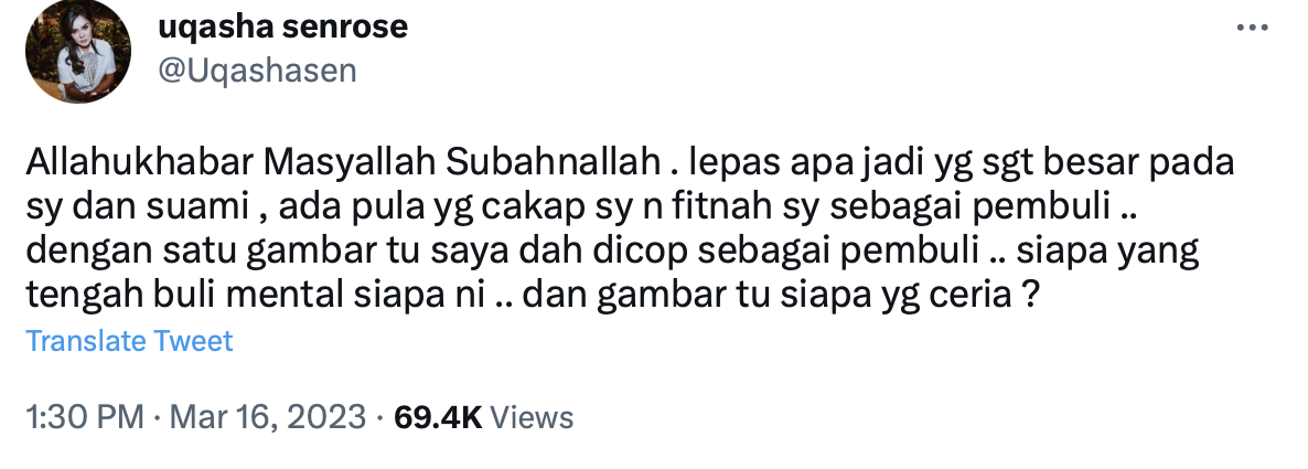 Uqasha Senrose Kesal Dituduh Pembuli Zaman Sekolah Uqasha Senrose Kesal Dituduh Pembuli Zaman Sekolah