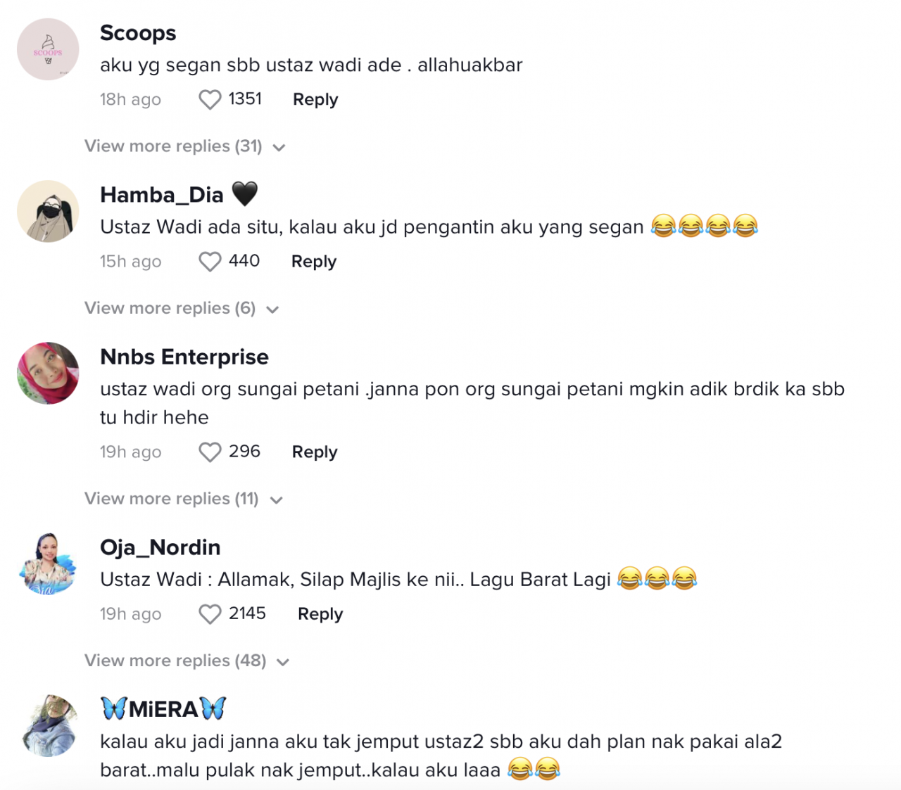 "Aku Yang Segan Ustaz Wadi Ada" - Netizen Segan Tengok Resepsi Janna Nick Ala Barat