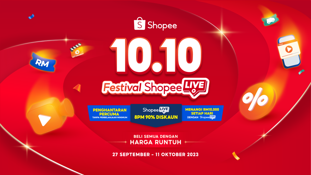 Masa Untuk Berbelanja Dengan Shopee Dah Bermula, Ready 10.10 Ada Banyak Kejutan!