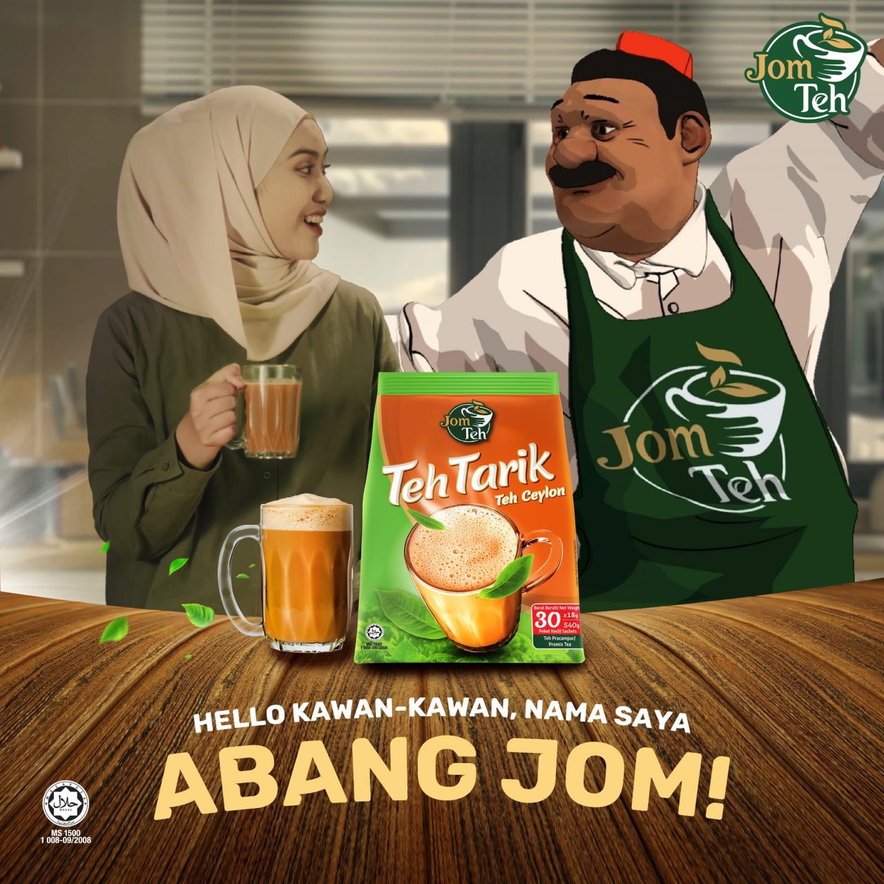 No More Lepak Mamak! Buat Teh Tarik Dengan 'Abang Jom' Jer