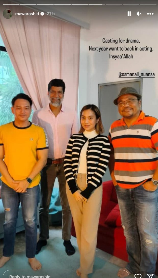 Masuk Studio Rakaman, Mawar Rashid Umum Kembali Berlakon