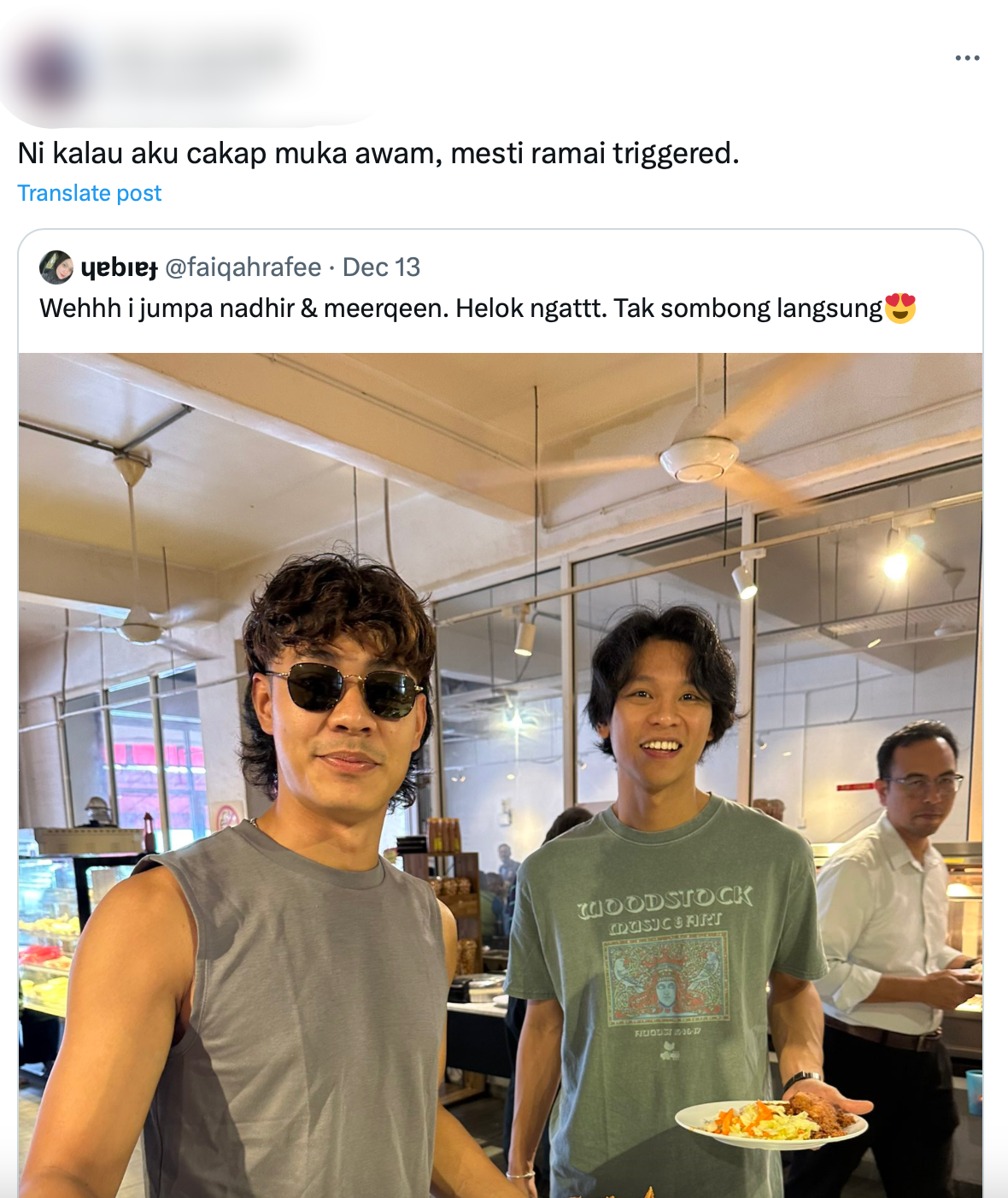 Meerqeen, Nadhir Nasar Dilabel ‘Muka Awam’