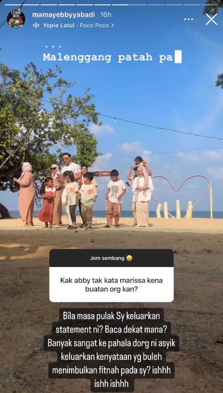 Abby Abadi Tak Pernah Kata Marissa Terkena Buatan Orang