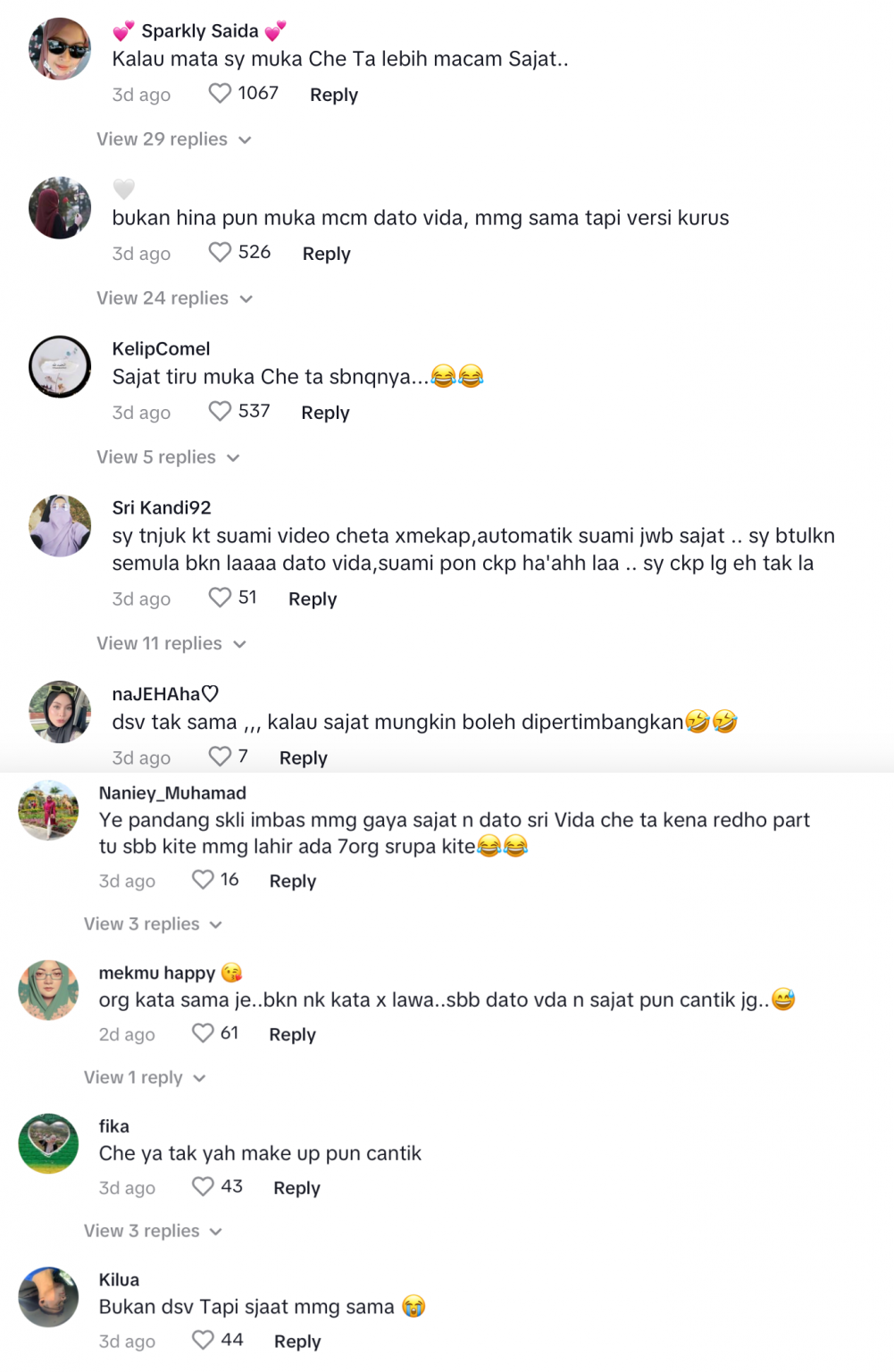"Tergamak Kata Muka Kami Macam Dato Vida"