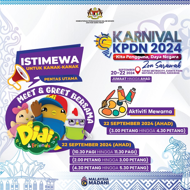 Karnival KPDN Zon Sarawak 2024: Jualan RAHMAH MADANI & Aktiviti Menarik ...
