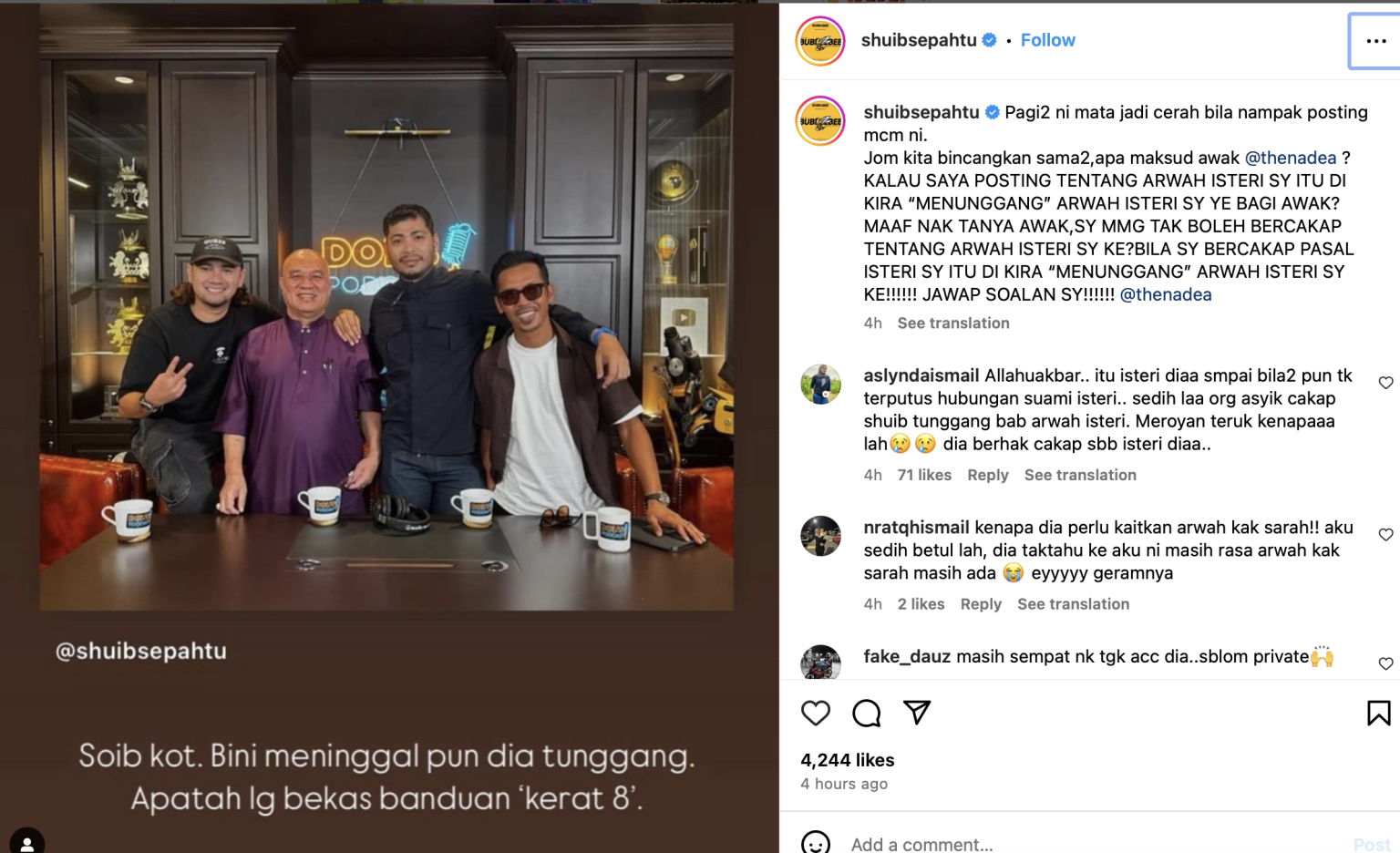 Shuib Bengang Dituduh Tunggang Nama Arwah Isteri