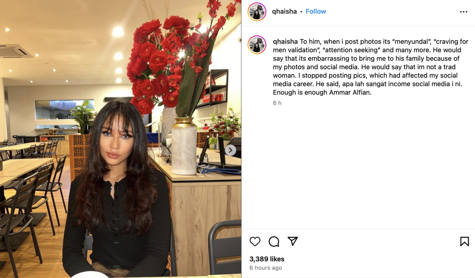 “Dia Kata Saya Menyund*l, Mahu Perhatian Lelaki”- Bekas Kekasih Ammar Alfian