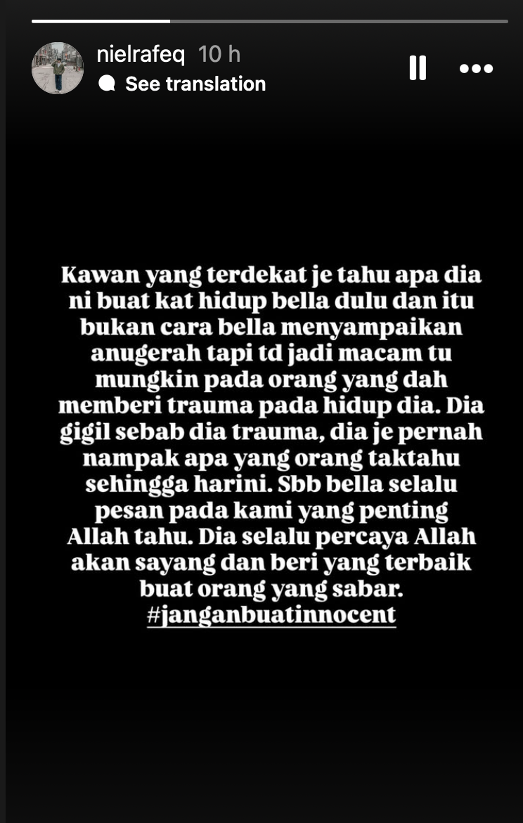 “Bella Gigil Sebab Trauma, Dia Je Pernah Nampak Apa Yang Orang Tak Tahu ...