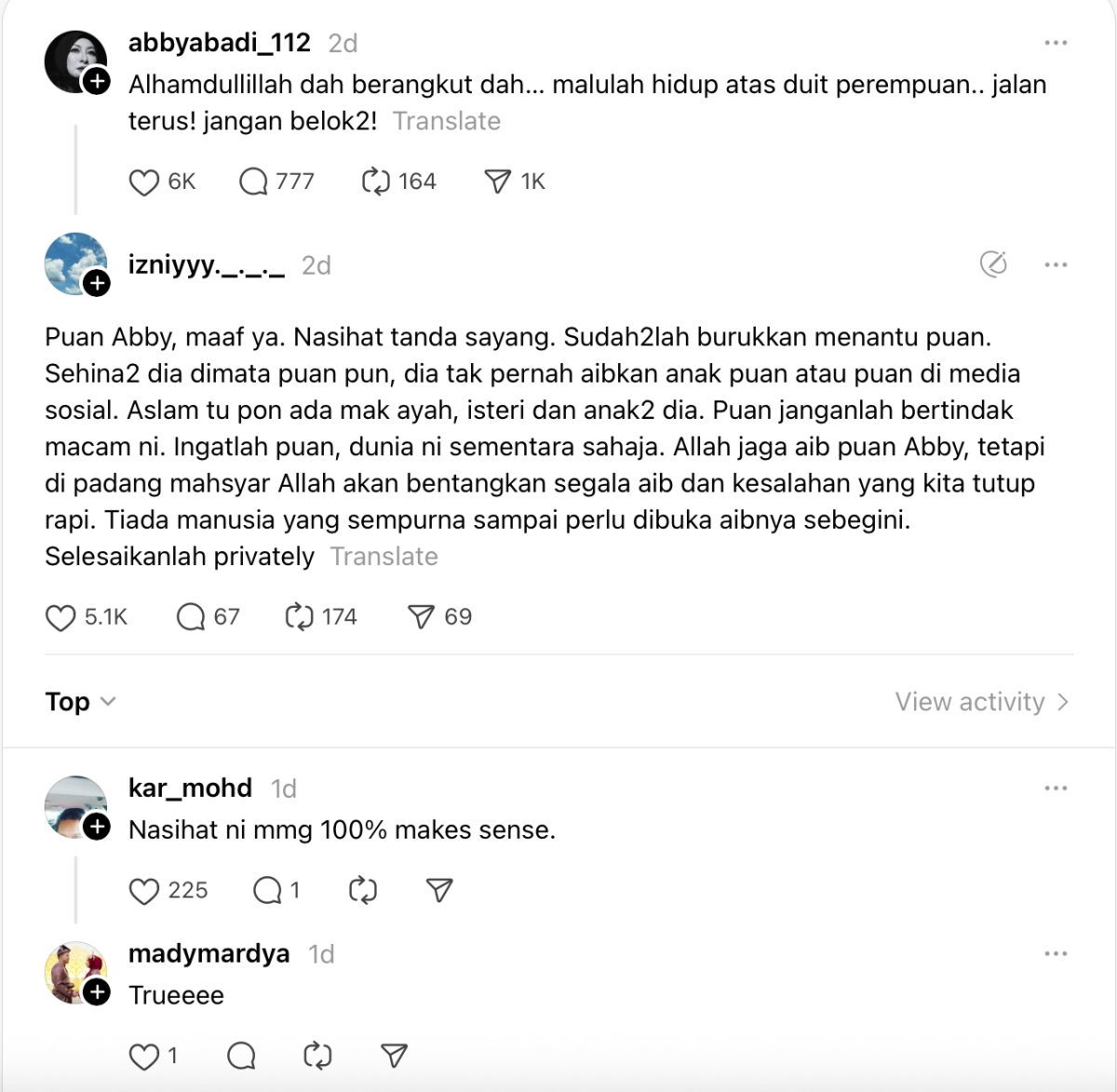 “Sehina Dia Di Mata Puan, Aslam Tak Pernah Aibkan Marissa & Puan”