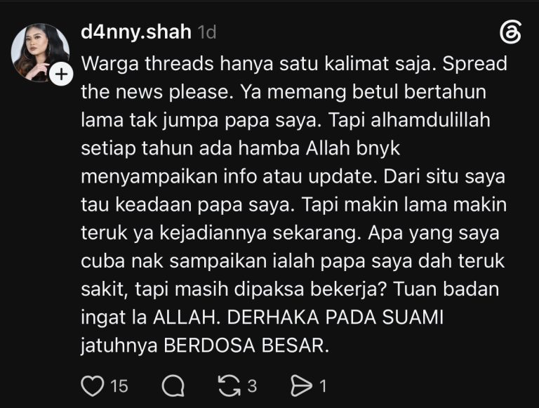 “Tuan Badan Ingatlah Allah?” - Anak Dakwa Aman Graseka Sakit Teruk Tapi ...